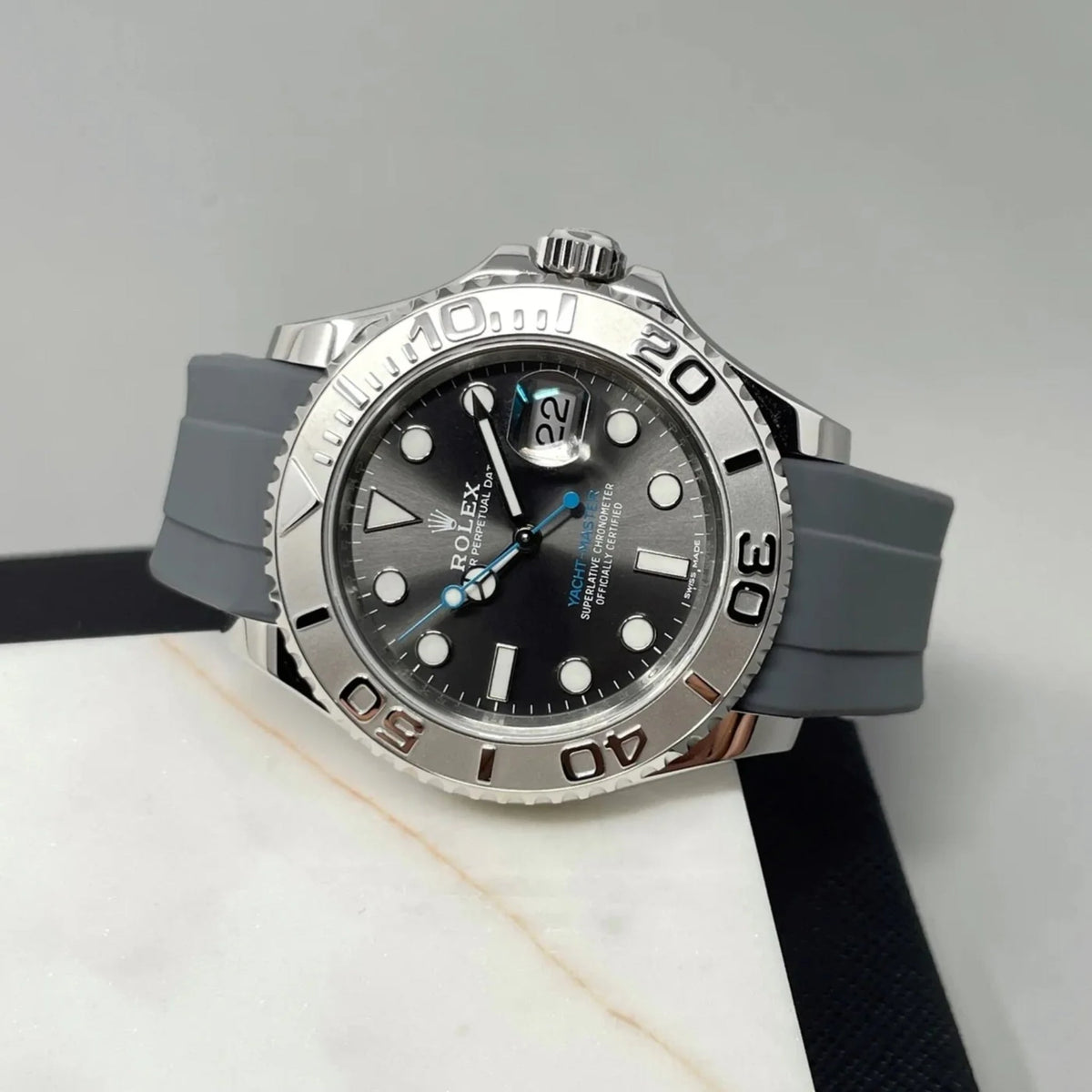 Rolex Yacht-Master Deployant Strap in Grey - Helvetus® Switzerland