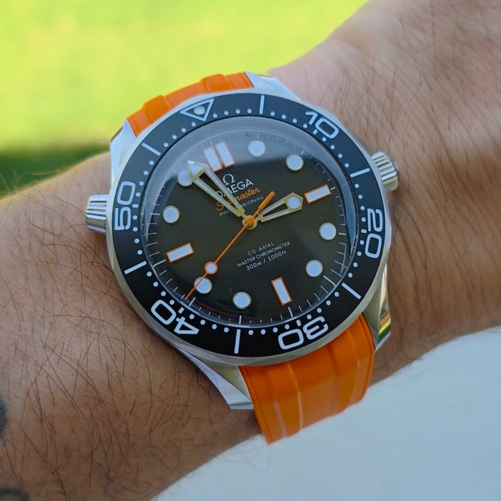 Strap for Omega Seamaster (Diver) 300 in Orange - Helvetus® Switzerland