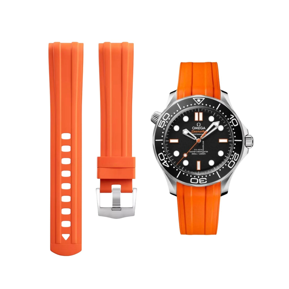 Omega Seamaster Diver 300M Straps – High-Quality Rubber Bands | Helvetus®