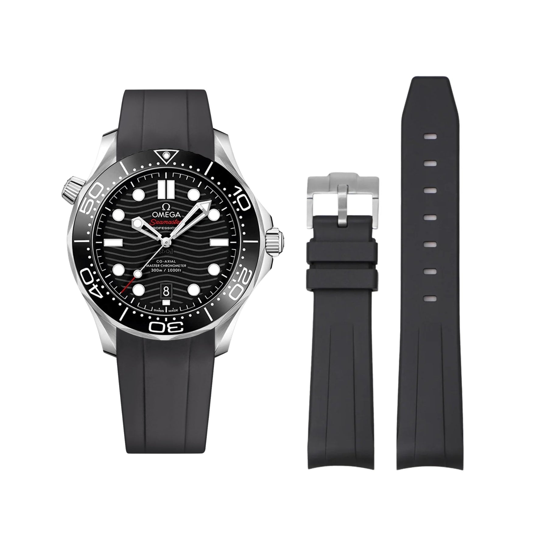 Omega Seamaster 300 Straps – High-Quality Rubber Bands | Helvetus®