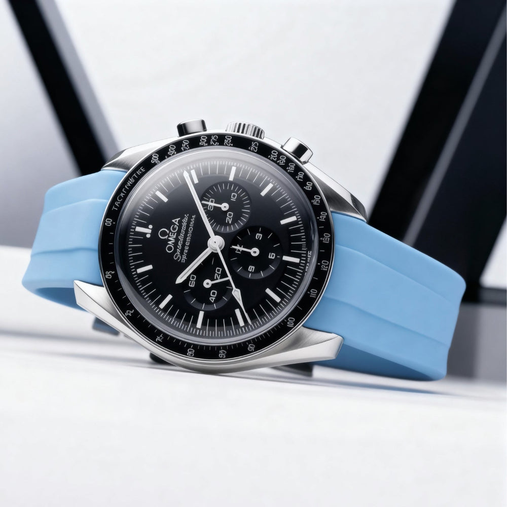 Omega Speedmaster Strap in Baby Blue - Helvetus® Switzerland