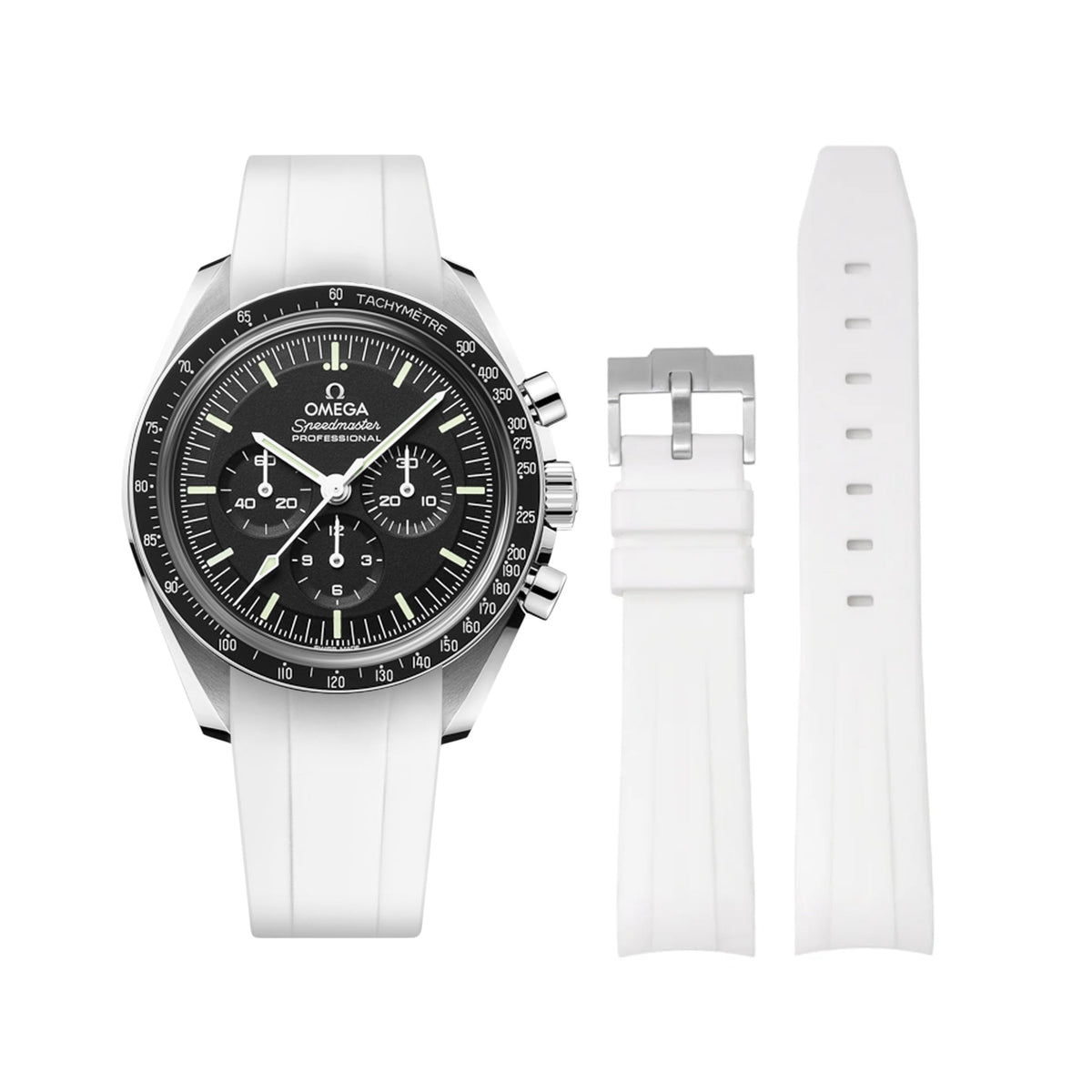 Omega Speedmaster Strap in White - Helvetus® Switzerland
